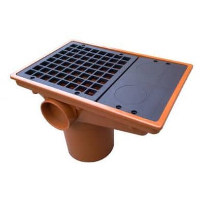 110mm Underground Rectangular Hopper Head