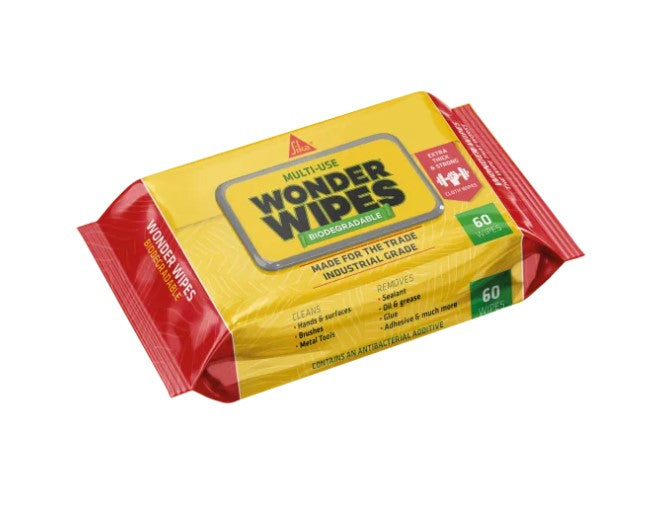 Sika Wonder Wipes Biodegradable Cleaning Wipes, 60 Wipes