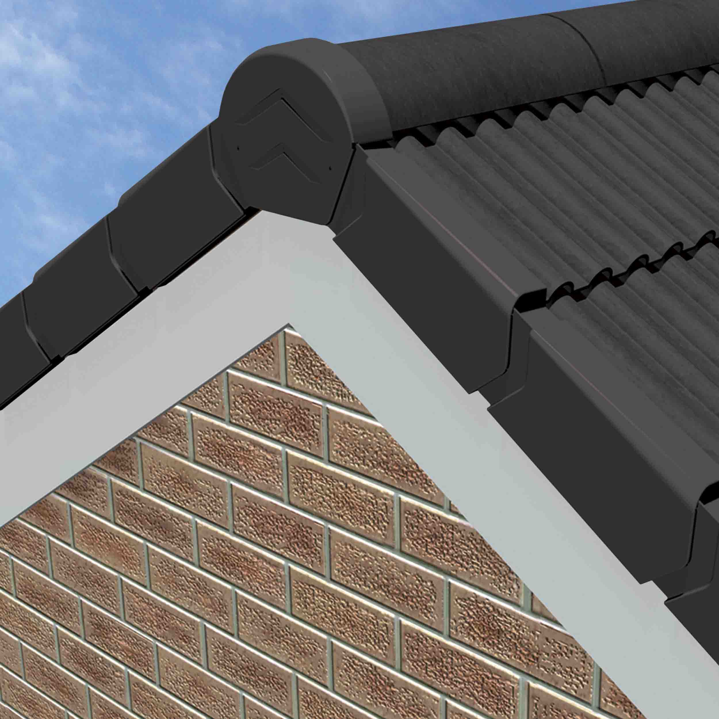 Manthorpe SmartVerge uPVC Dry Verge System - Black